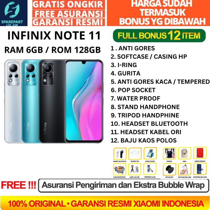 Jual INFINIX NOTE 11 NFC 6/128 RAM 6GB ROM 128GB GARANSI RESMI | Shopee ...
