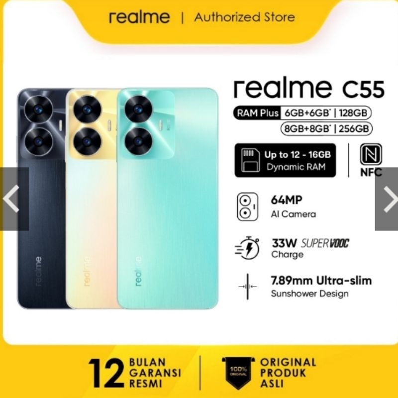 Jual HP realme C55 6+128GB | 8+256GB Headphone ( 33W SUPERVOOC Charge ...