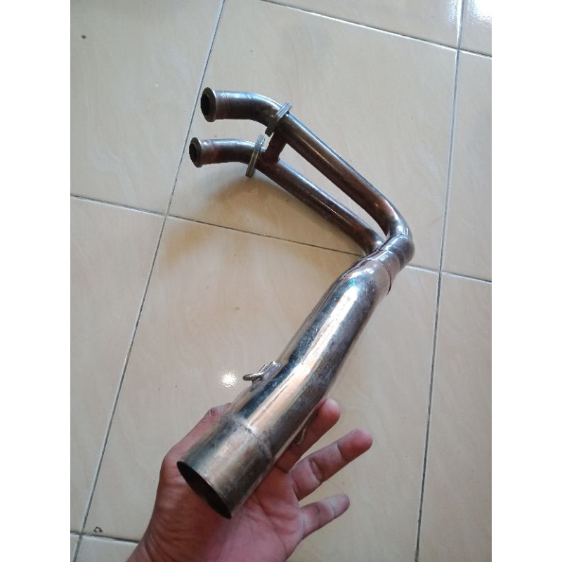 Jual Header leher knalpot Kawasaki Ninja 250 ninja 250 karbu.. | Shopee ...