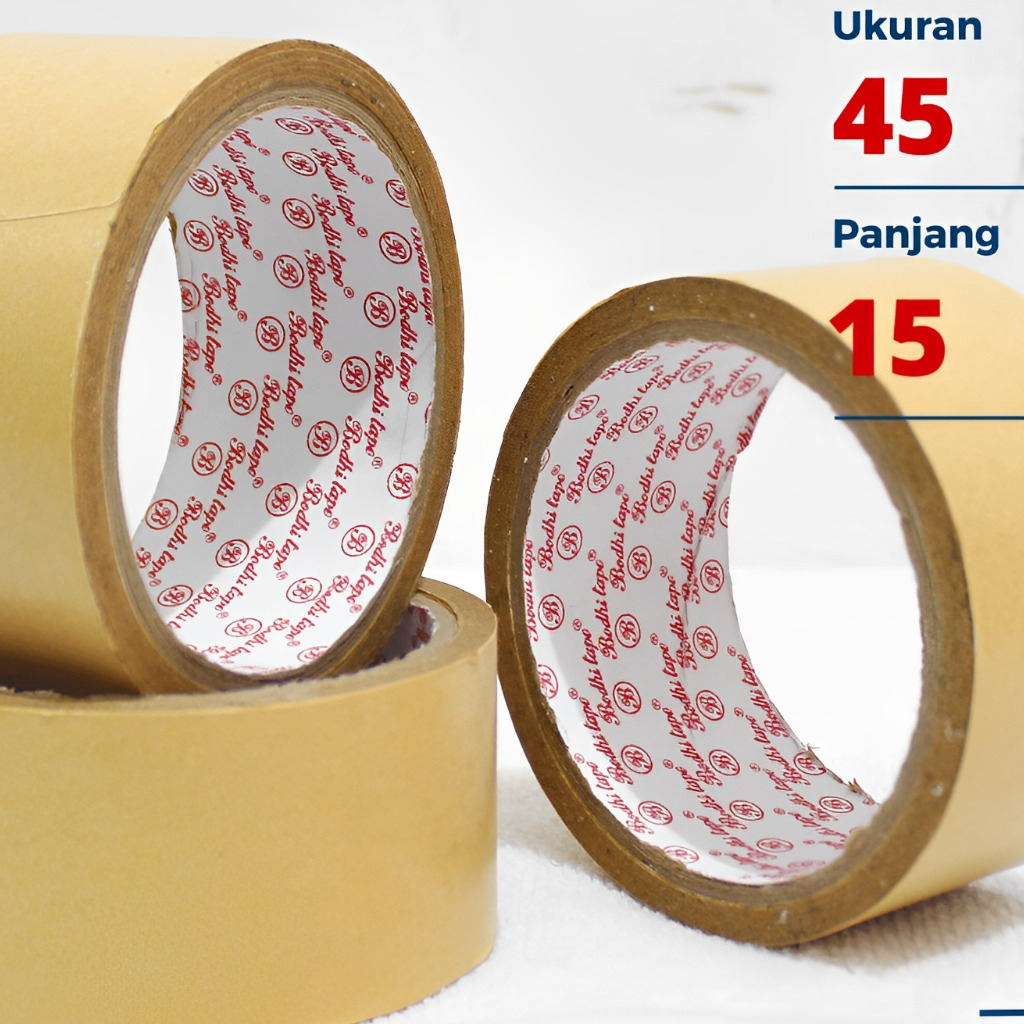 Jual KRAFT PAPER LAKBAN BODHI 45MM X 15YARD PER ROLL | Shopee Indonesia