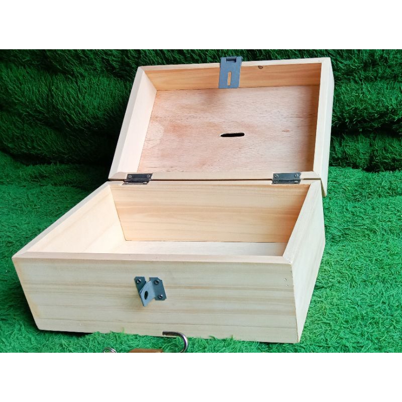 Jual Box kayu/kotak uang ukuran 30×20×15,5cm | Shopee Indonesia