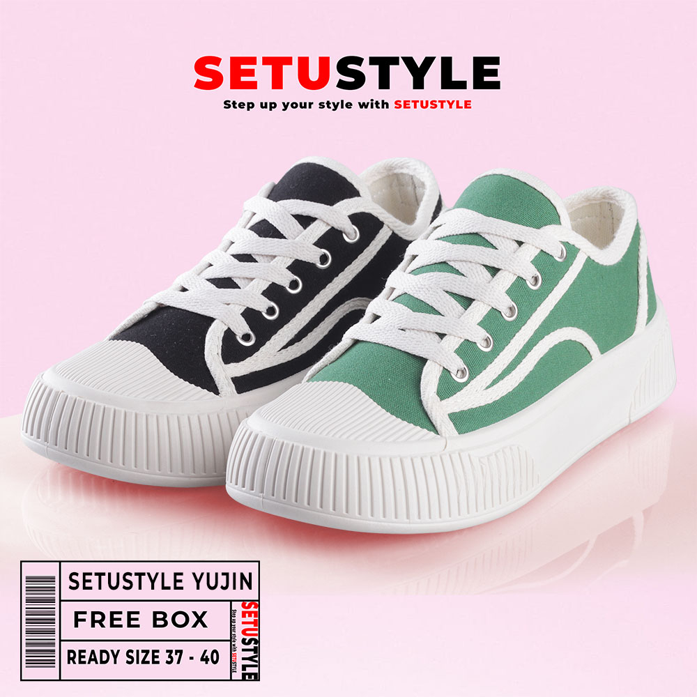 Jual SETU Yujin Sepatu Wanita Sneakers Kanvas Casual Trendy | Shopee ...