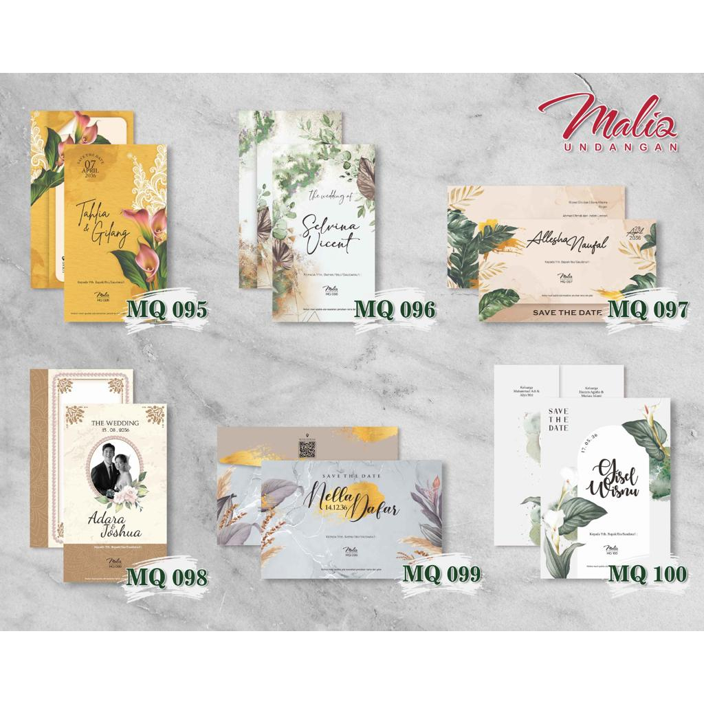 Jual Undangan Maliq 095 samapi 100 | Shopee Indonesia