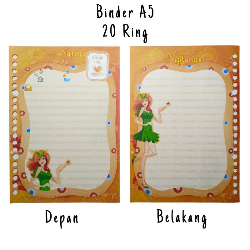 Jual PRELOVED - 10 Lembar Isi Binder A5 Refill Binder A5 Binder Harvest ...