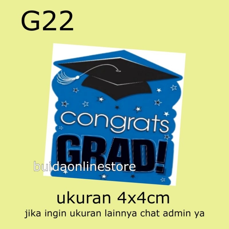 Jual stiker sticker label Happy Graduation Selamat Kelulusan Wisuda ...