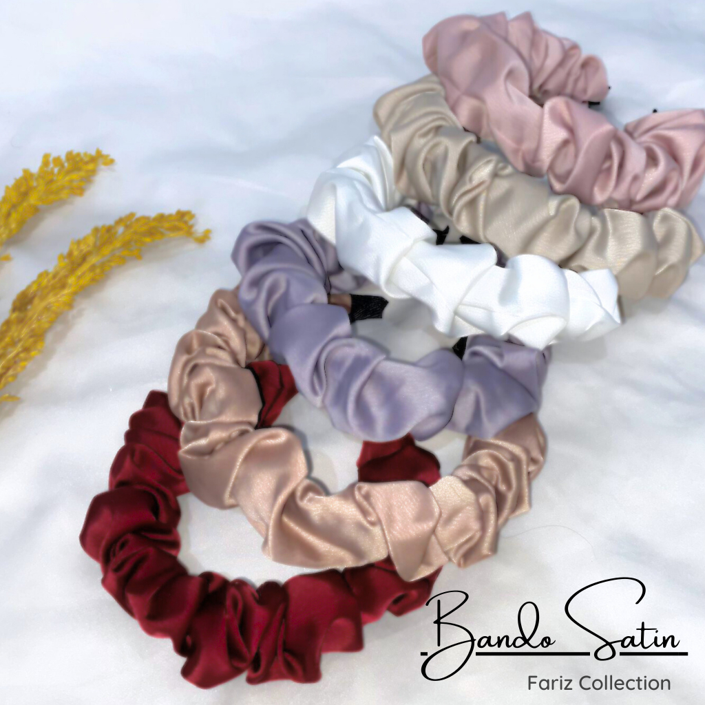Jual Bando Korea Scrunchie WARNA RANDOM Headband Bandana Nagita Bando ...