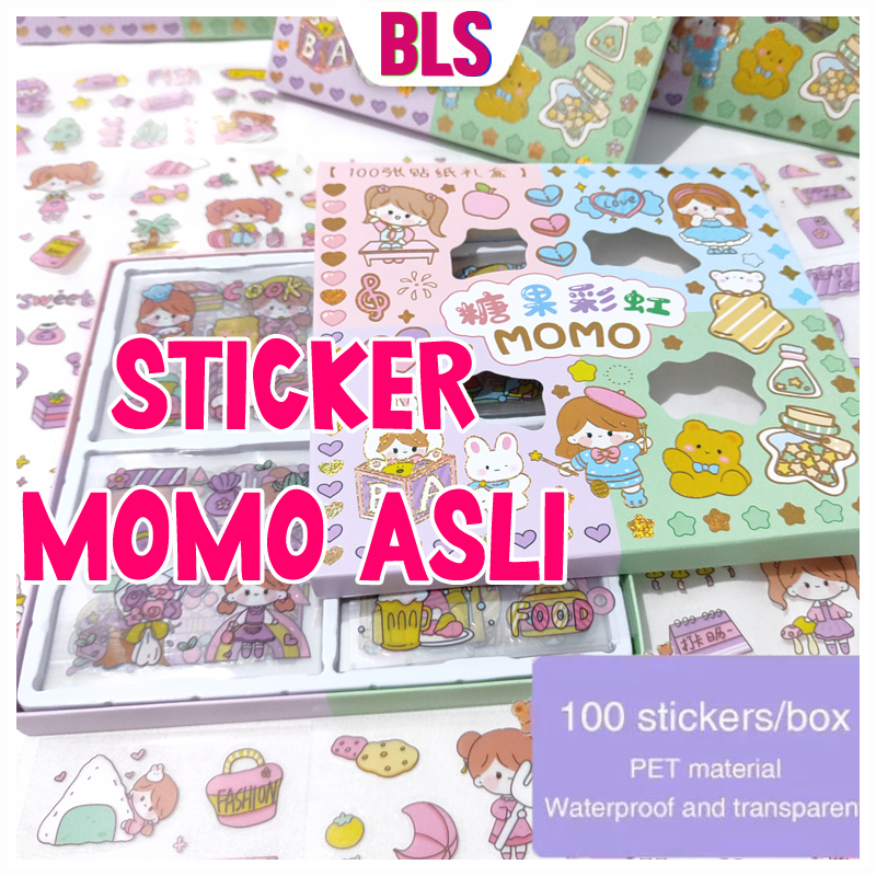 Jual Sticker Momo Lucu Korea Stiker Waterproof Isi 100 Lembar | Shopee ...