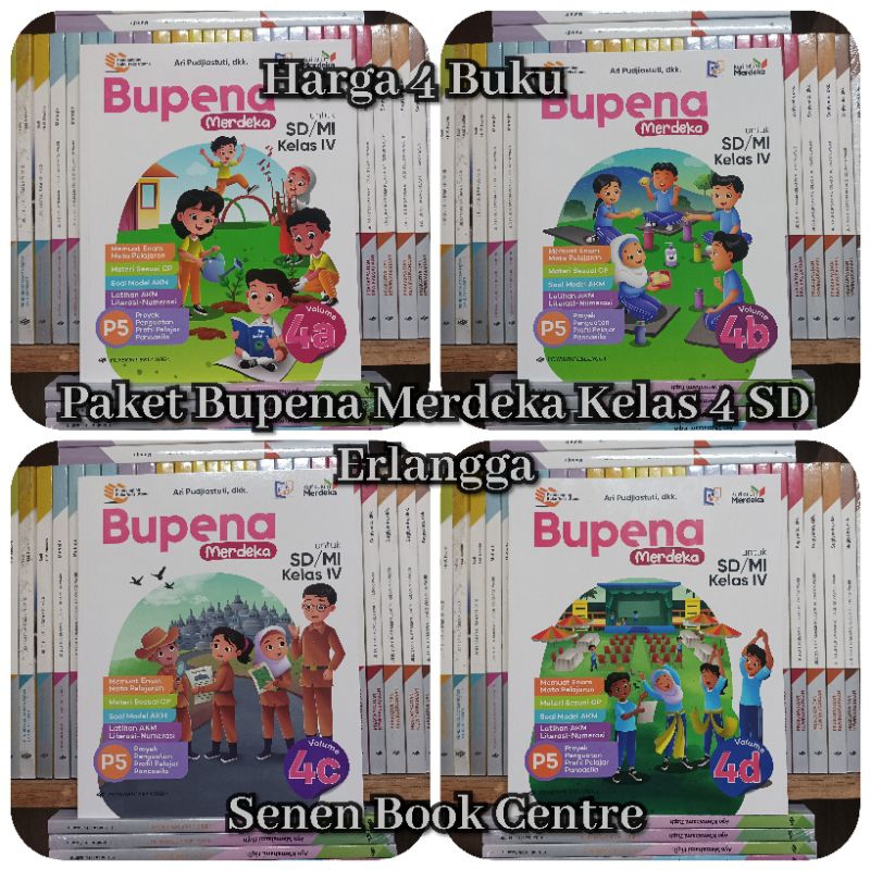 Jual Paket Buku Bupena Kelas 4 SD Vol 4a 4b 4c 4d Kurikulum Merdeka | Shopee Indonesia