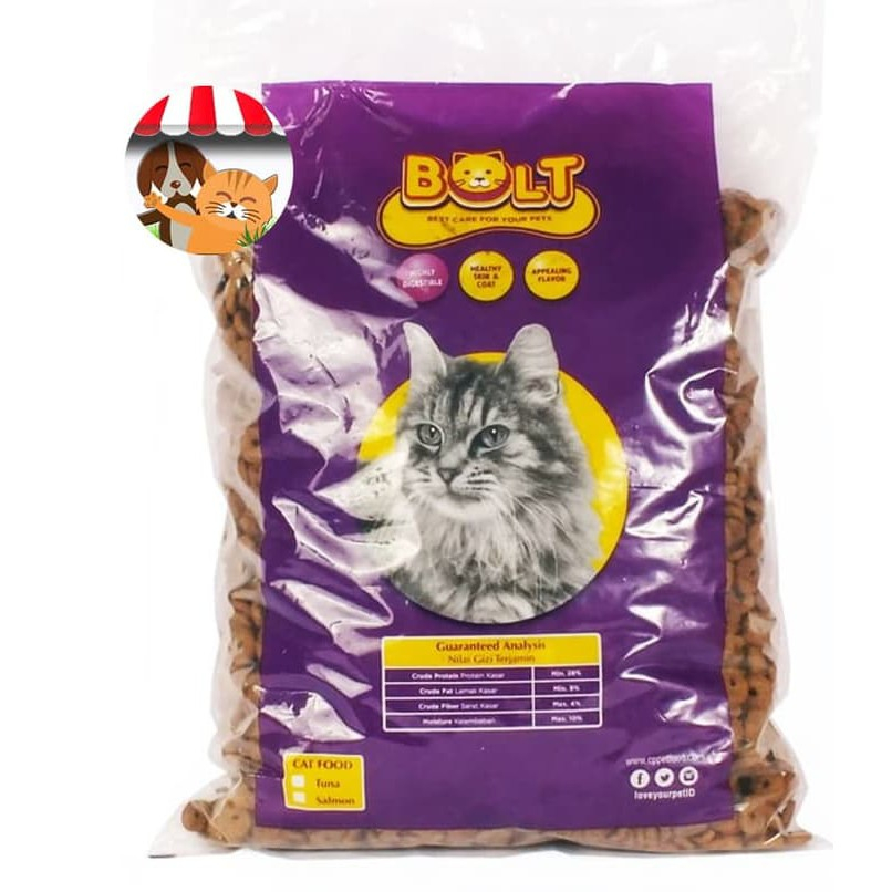 Jual Makanan Kucing Bolt Repack 800gr - Bolt Cat Food | Shopee Indonesia