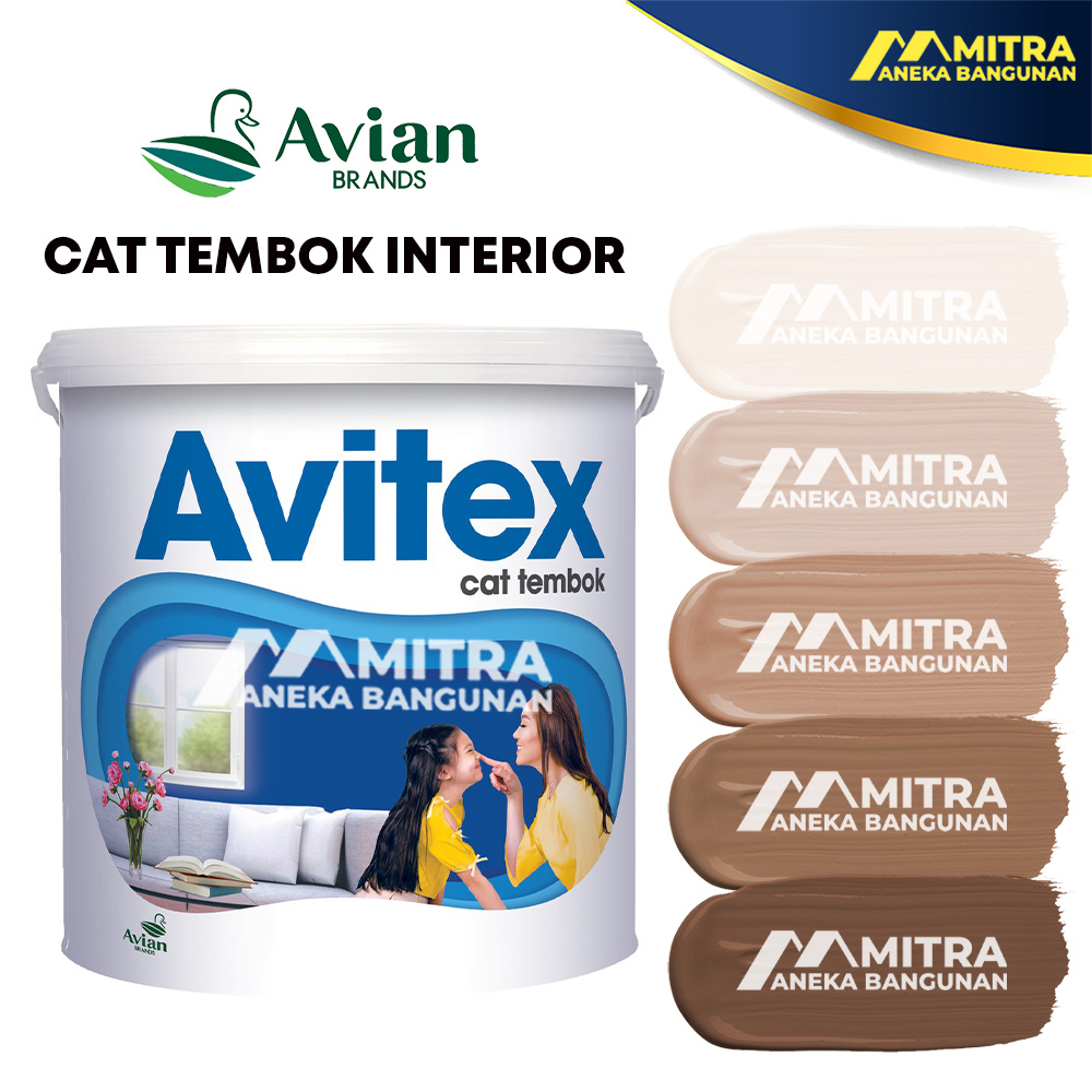 Jual CAT TEMBOK AVITEX INTERIOR 5 KG / AVIAN COKLAT MOCCA N4 | Shopee ...