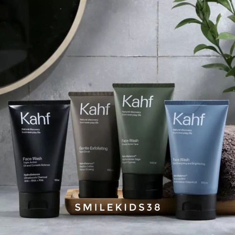 Jual ORI - KAHF Face Wash Face Scrub 100ml All Varian / Sun Screen ...