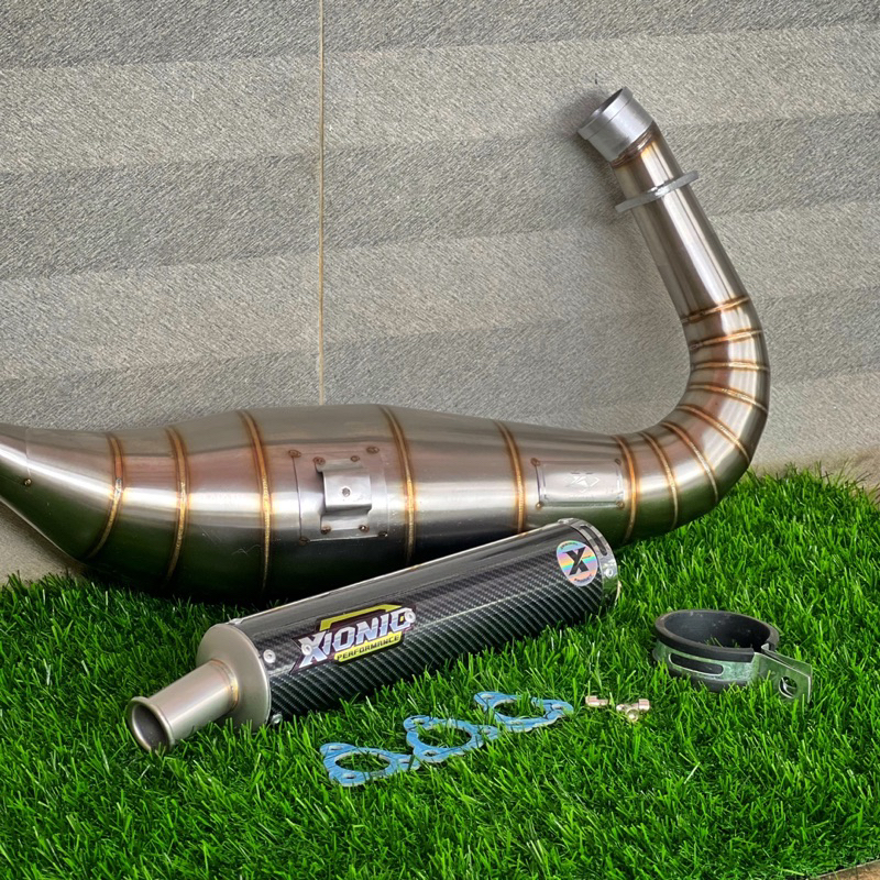 Jual Knalpot Ninja R RR SS Xionic Carbon Type X-02 V2 Ujung Sandblast ...