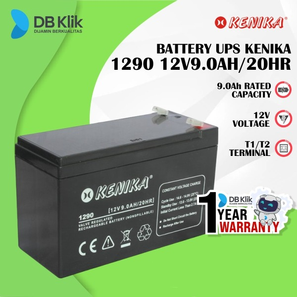 Jual Battery Ups Kenika 1290 12V 9ah - Baterai UPS 12V9.0AH/20HR ...