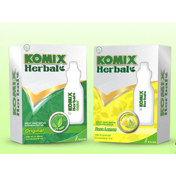 Jual Komix Herbal 15ml Original dan Lemon ( Meredakan Batuk Berdahak ...