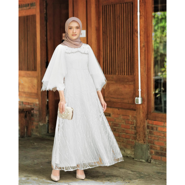 Jual AUDRINA BUSANA | NADINE LUNA DRESS MAXY BROKAT WANITA | GAMIS VEKKA JUMBO XXL VELVET ...