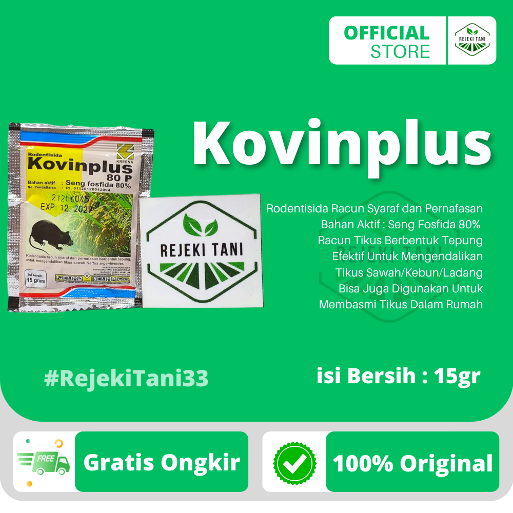 Jual Rodentisida KOVINPLUS 80 P 15gr Obat Racun Syaraf dan Pernafasan ...