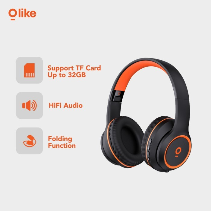 Jual Olike H1 Headphone Gaming Wireless Headset On-ear Bluetooth With ...