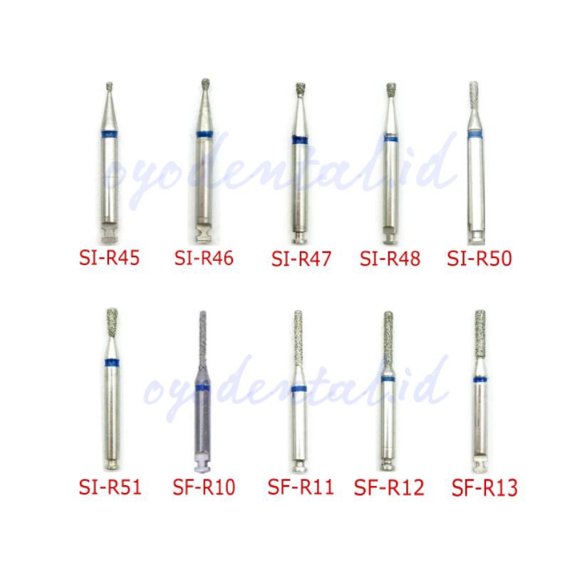 Jual Dental Diamond Bur Preparasi Low Speed RA SI Inverted SF Fissure ...