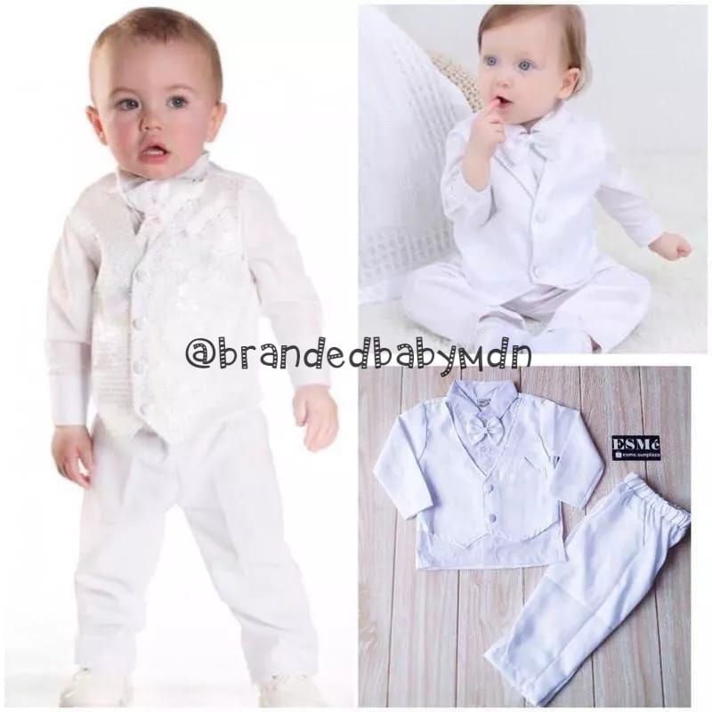 Jual setelan set model jas / rompi 0-5 tahun komplit dasi putih cocok ...