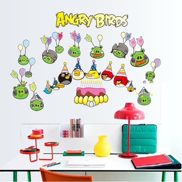 Jual METH WALLSTICKER BIRD PARTY BIRTHDAY WAL STIKER DINDINGWALLSTIKER ...