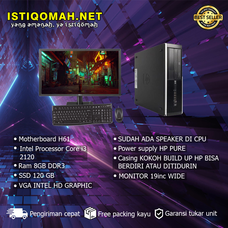 Jual CPU FULLSET BUILD UP HP ANTI LELET FULLSET INTEL CORE I3 2120 RAM ...