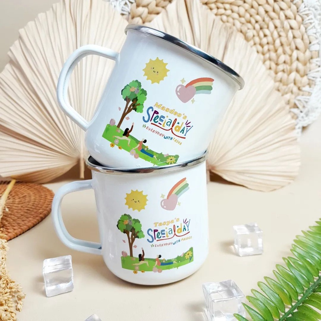 Jual Gelas Mug Enamel Custom Premium 9 cm Free Desain Suka Suka Hadiah ...