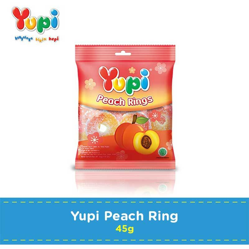 Jual YUPI Peach Ring 45 g | Shopee Indonesia