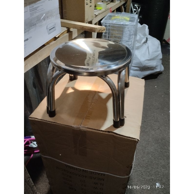 Jual kursi stainless steel bulat pendek | Shopee Indonesia