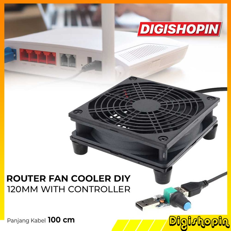 Jual SXDOOL Router Fan Cooler DIY USB 120mm Dengan Controller / Kipas ...