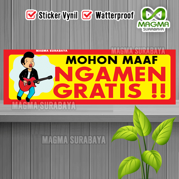 Jual sticker mohon maaf ngamen gratis magma surabaya - stiker ngamen ...