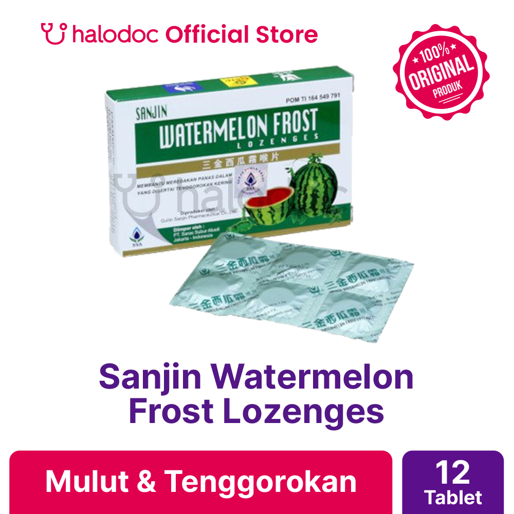 Jual Sanjin Watermelon Frost Lozenges 12 Tablet | Shopee Indonesia
