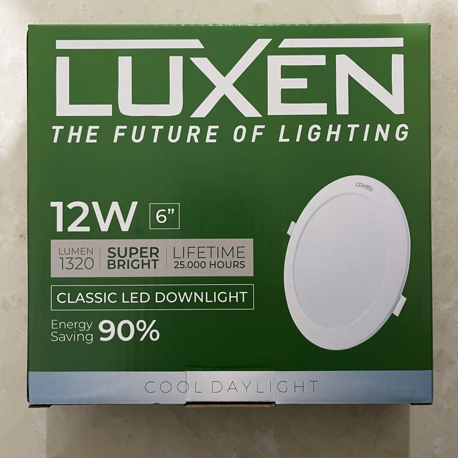 Jual Lampu LUXEN LED Panel 12W 6" GALAXY/CLASSIC BULAT INBOW Downlight ...