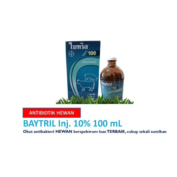 Jual BAYTRIL Inject 10% 100 mL | Bayer® | Obat HEWAN Best Seller ...