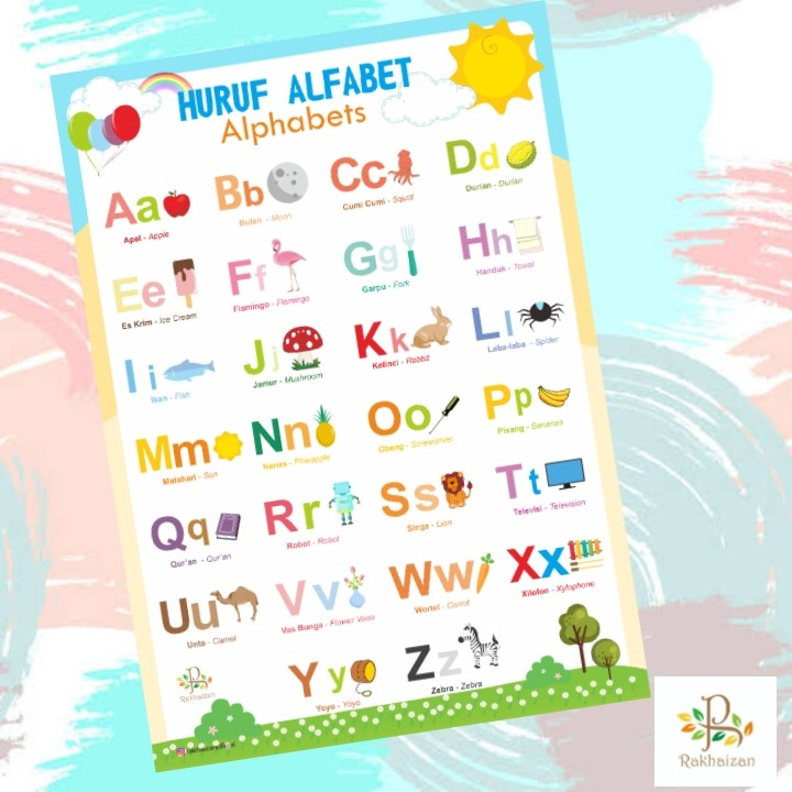 Jual Poster Huruf Abjad Alfabet | Shopee Indonesia