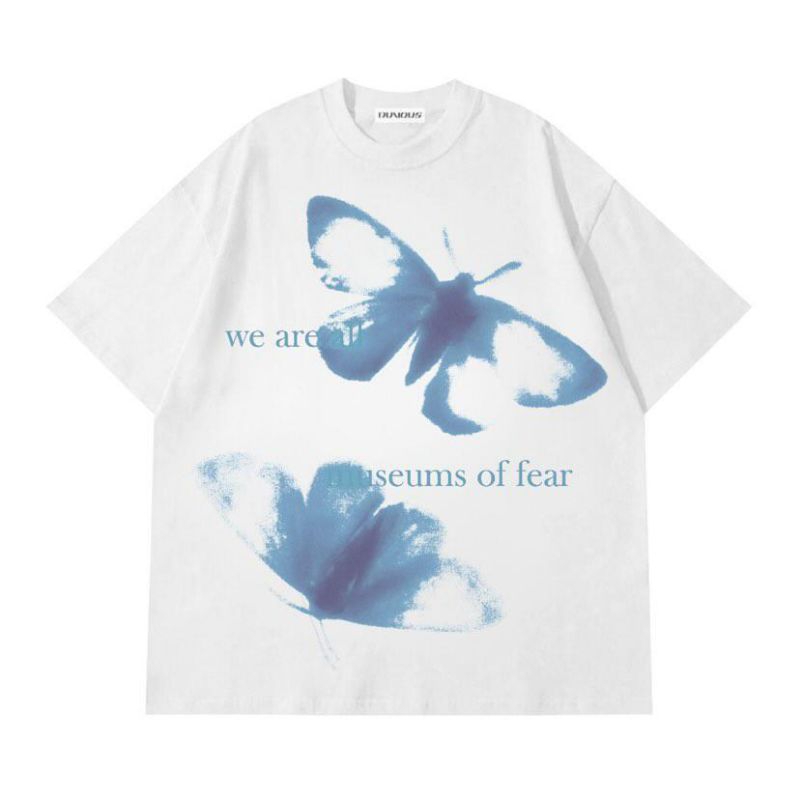 Jual Nuvous - Oversize T-Shirt Butterfly 24s / kaos oversize unisex ...
