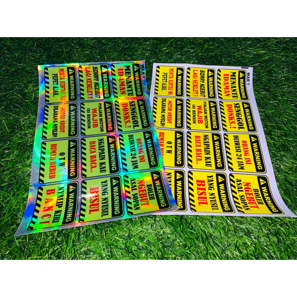 Jual Stiker Pack Kata Kata Lucu - Sticker Warning Caution - Stiker Pack Motor Viral - Stiker ...