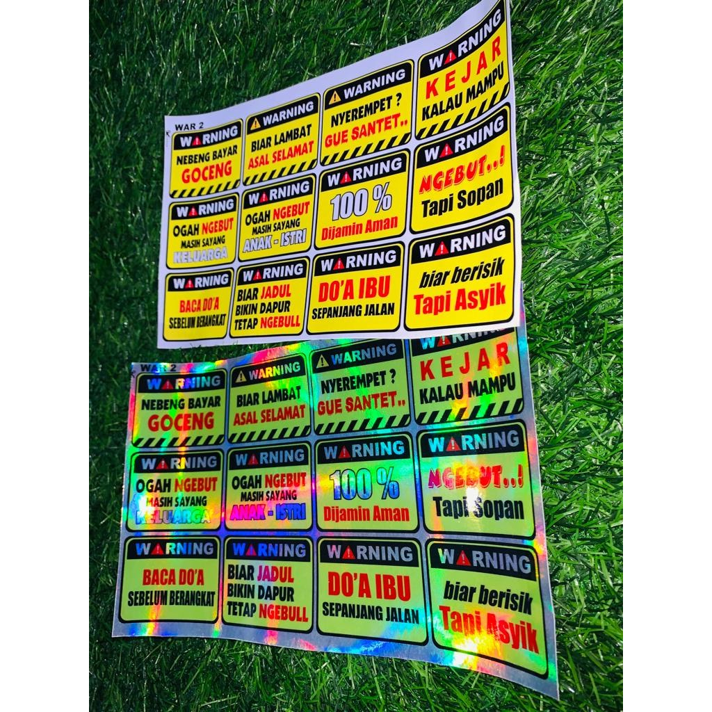 Jual Sticker Pack Kata Kata Lucu - Sticker Warning Caution - Stiker Kata Kata Viral - Stiker ...