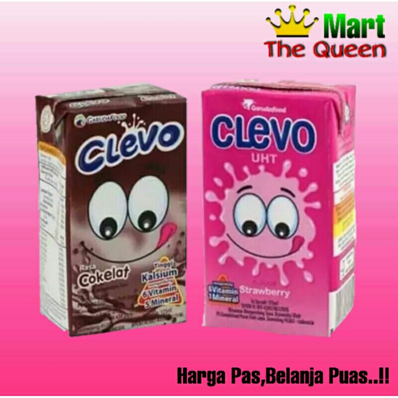 Jual CLEVO susu UHT coklat/strawberry 115 ml | Shopee Indonesia