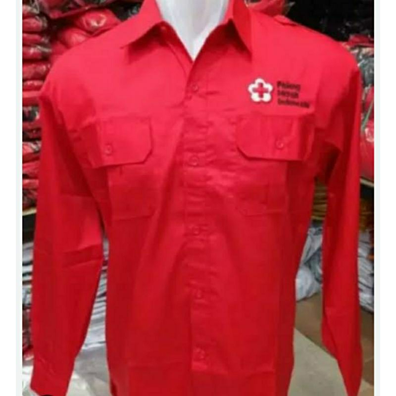 Jual kemeja palang merah seragam palang merah baju PMI | Shopee Indonesia