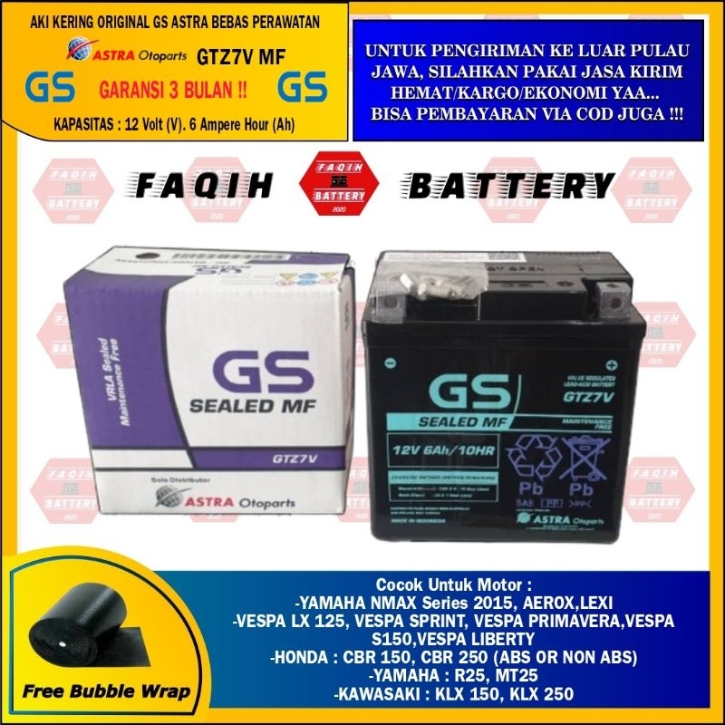 Jual Aki Motor Yamaha NMAX GS ASTRA GTZ7V Aki Kering | Shopee Indonesia