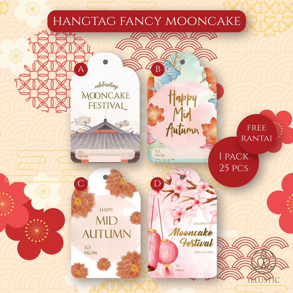Jual Hang Tag Fancy Mooncake Festival Mid Autumn Festival (FREE RANTAI ...