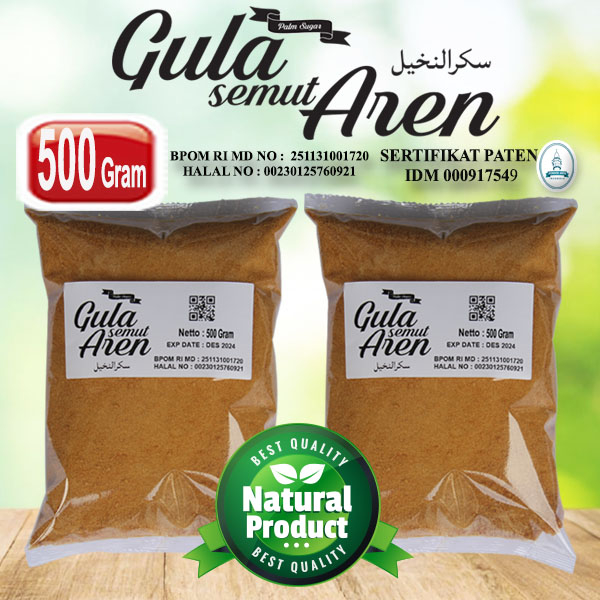 Jual Pondok Aren Gula Aren Asli Semut Bubuk Palm Sugar 500 Gram Murah ...