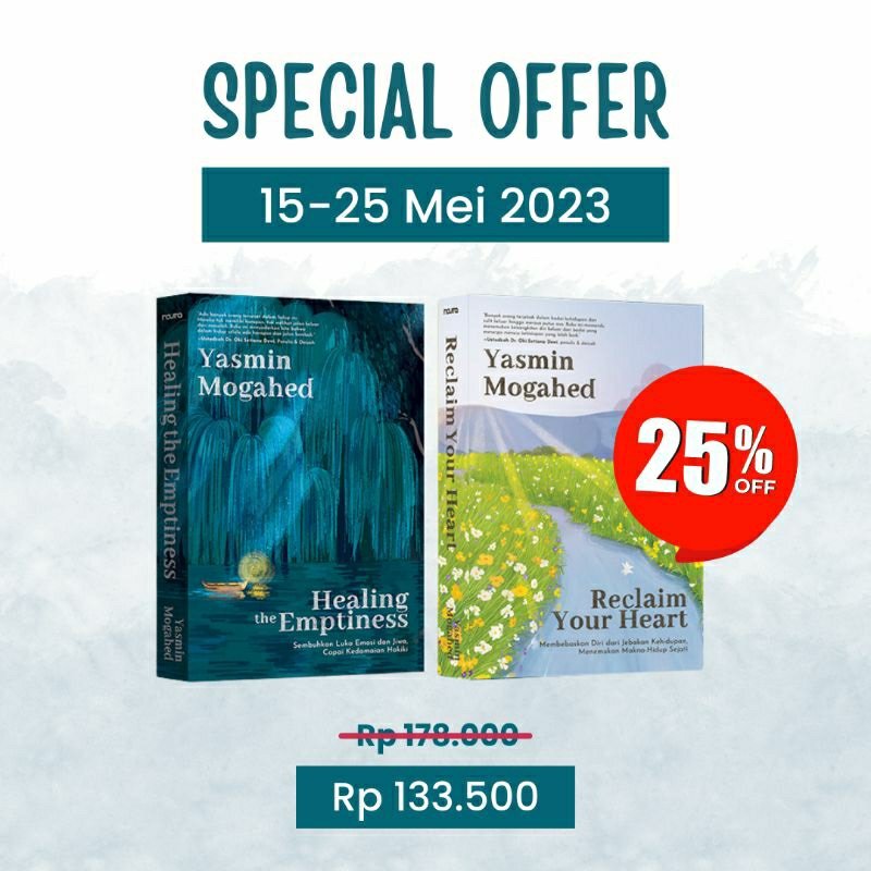 Jual Reclaim Your Heart & Healing The Emptiness - Yasmin Mogahed edisi terjemahan Bahasa ...