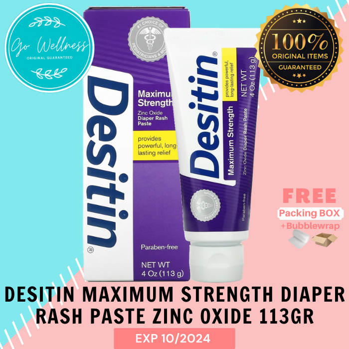 Jual Desitin Maximum Strength Diaper Rash Paste Zinc Oxide 113gr ...