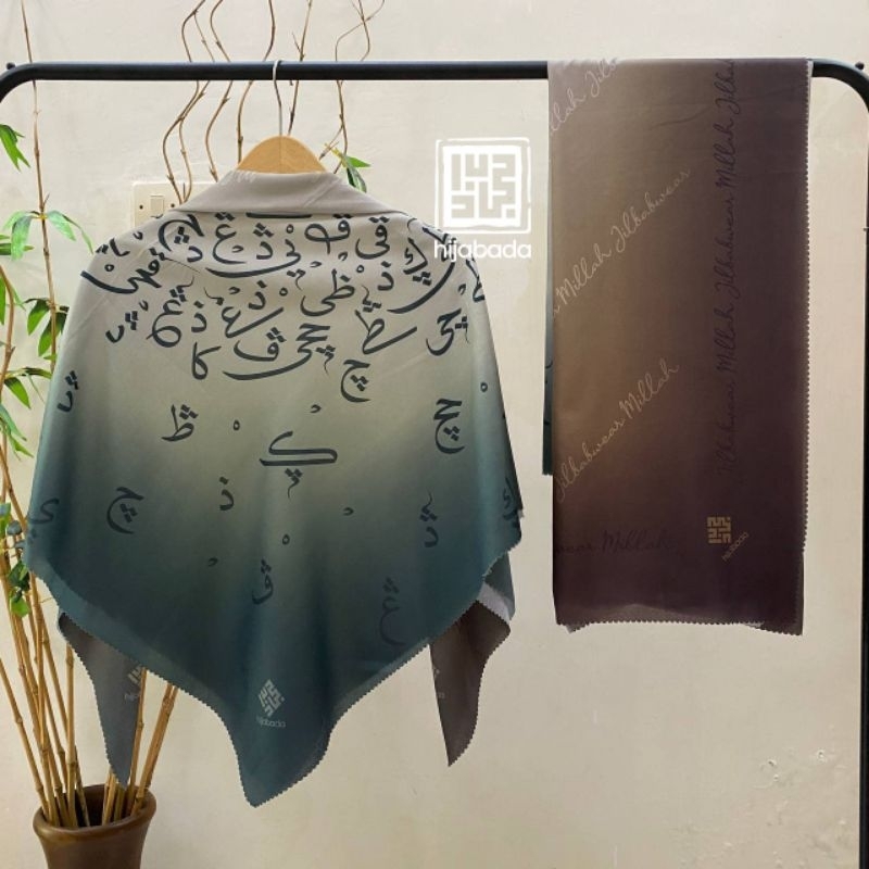 Jual Hijabada Hijab terbaru Jilbab Aksara Pegon Kerudung Segi Empat ...