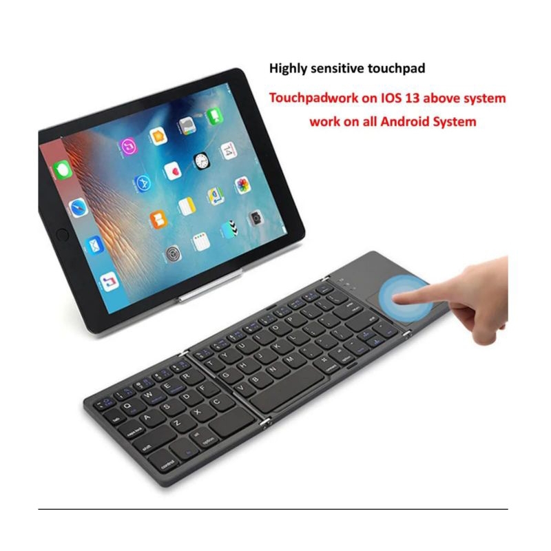 Jual boss bisnis mini keyboard lipat bluetooth keypad touchpad travel ...