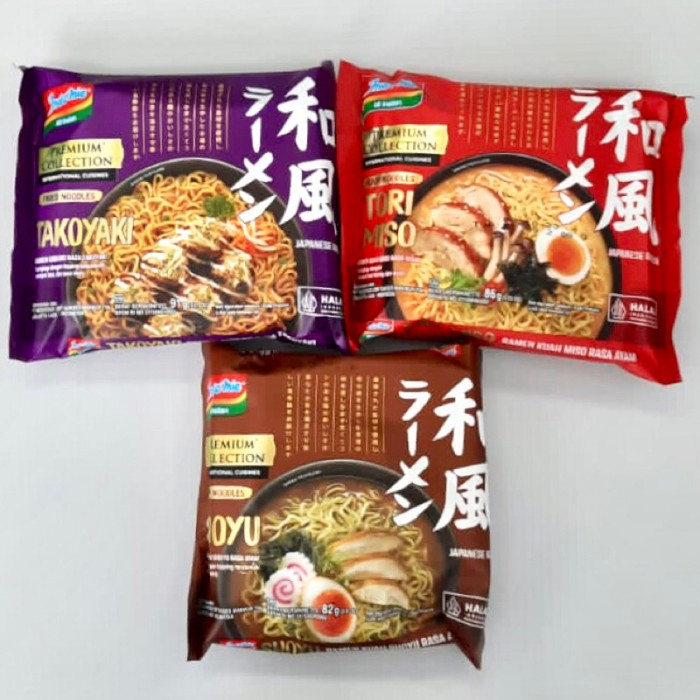 Jual Indomie Mie Instant Premium Collection Japanese Ramen Shoyu, Tori ...