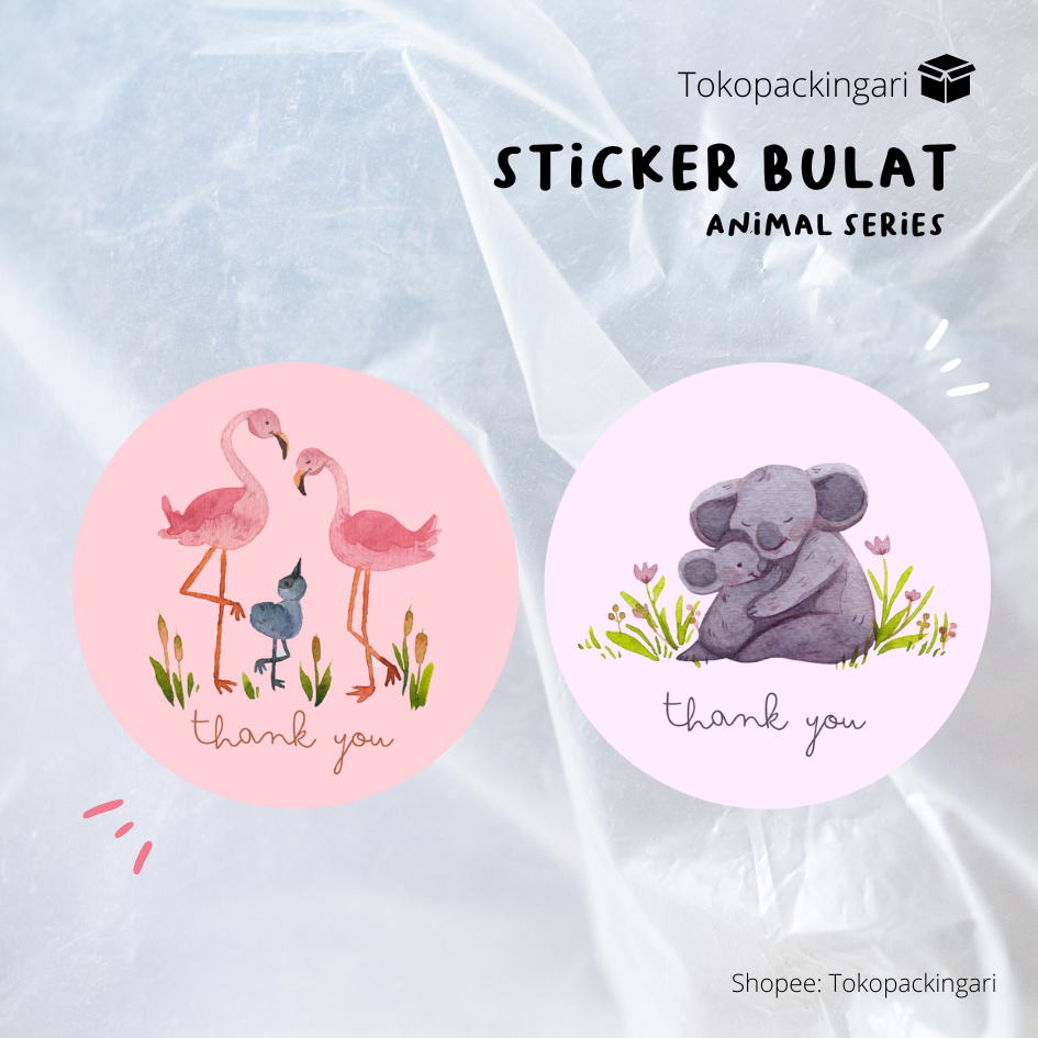 Jual Stiker Bulat | Sticker Animal | Sticker Hewan | Stiker Bulat segel ...