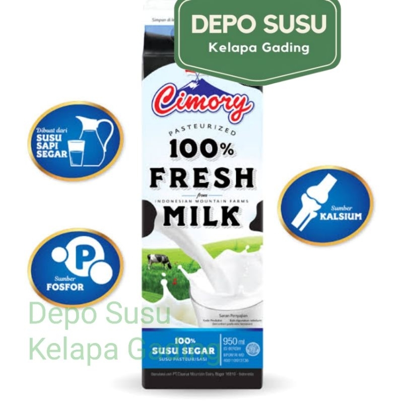 Jual RB Susu Cimory Plain FULL CREAM 1 Liter Fresh Milk Freshmilk ...