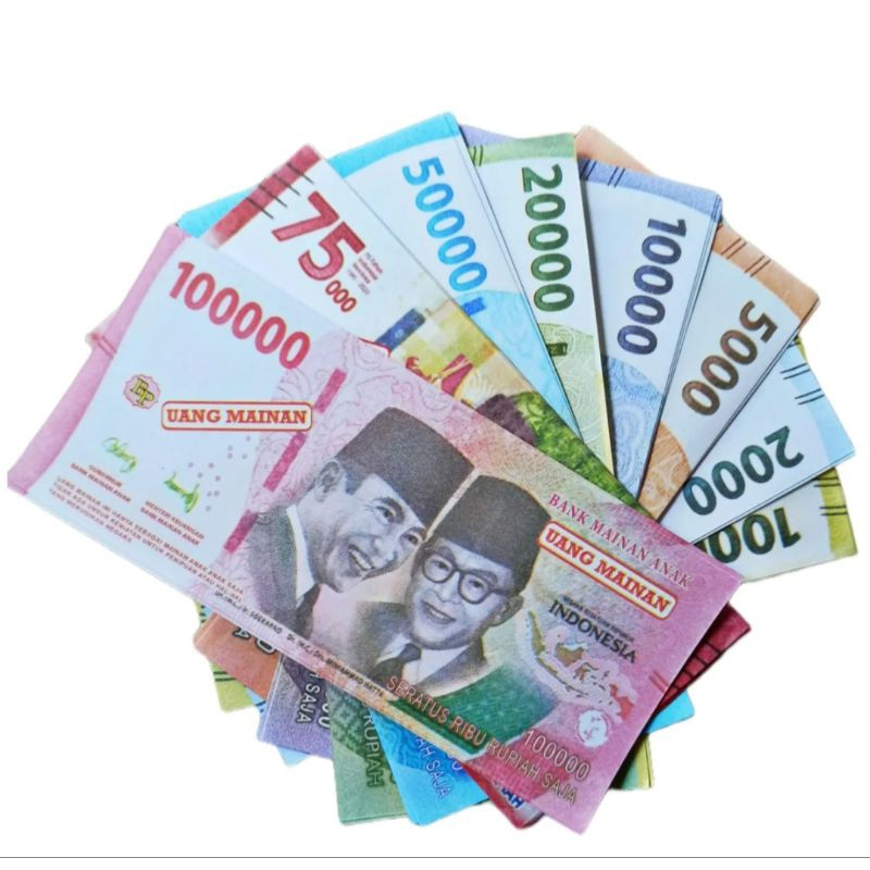 Jual 20 LEMBAR UANG KERTAS MAINAN ANAK UANG UANGAN REPLIKA BAHAN MAHAR ...